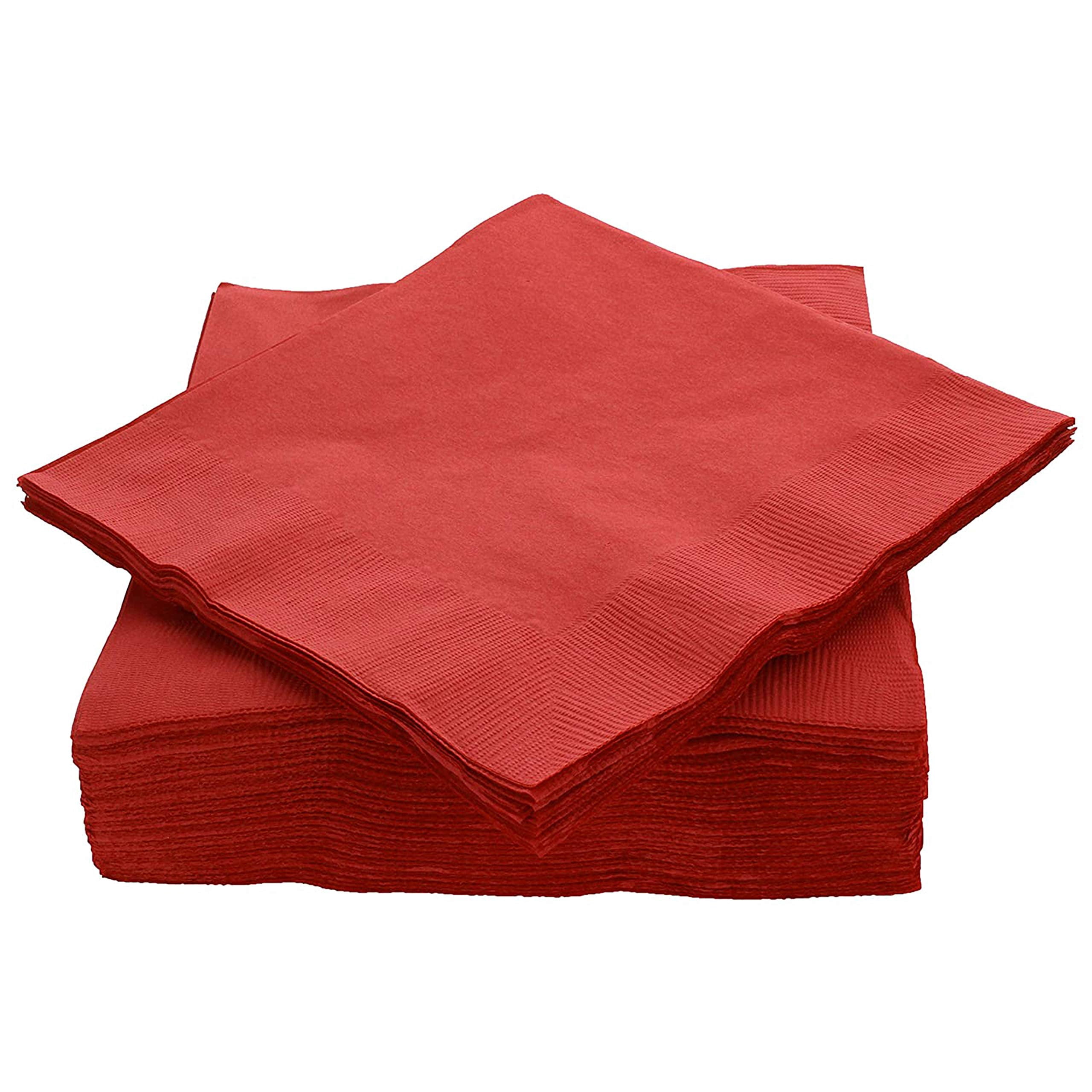 Cocktail Napkins Disposable, Red Beverage Napkins Soft and Absorbent ...