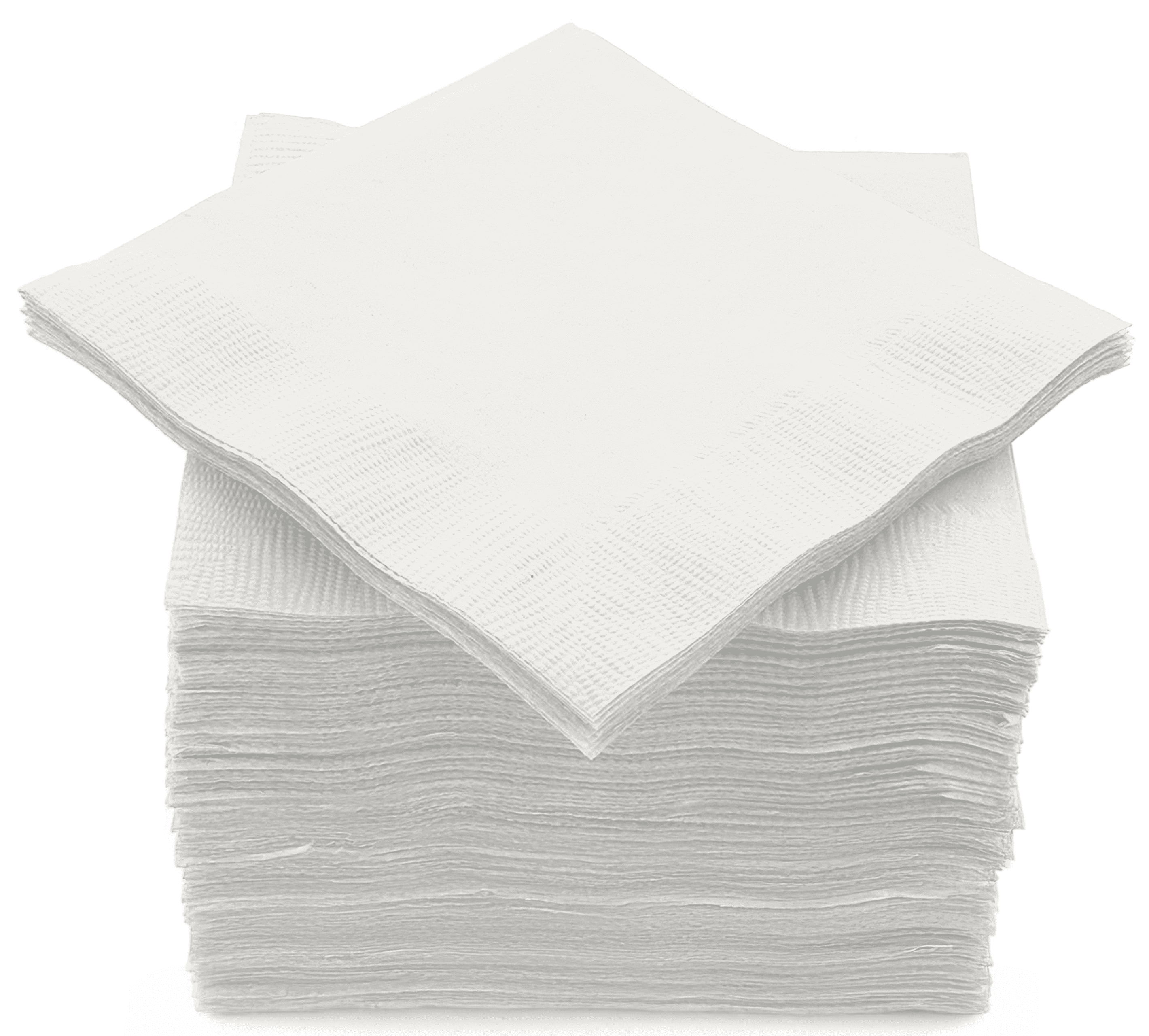 Amcrate, Cocktail Napkins Disposable, 5‚Äù x 5‚Äù, Pack of 100, White ...