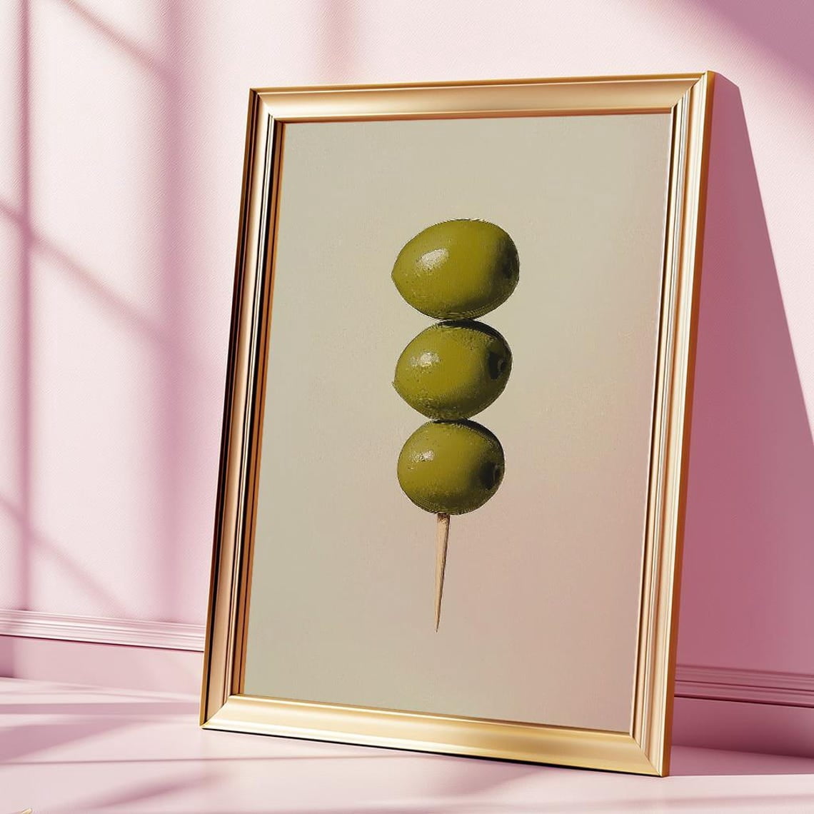Cocktail Olives Print, Martini Poster, Minimalist Wall Art, Cocktail ...