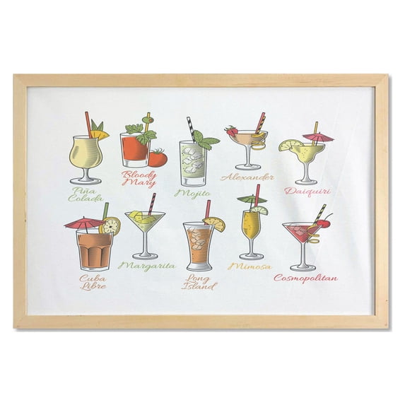 Cocktail Party Wall Art with Frame, Cocktails and Drinks from All ...