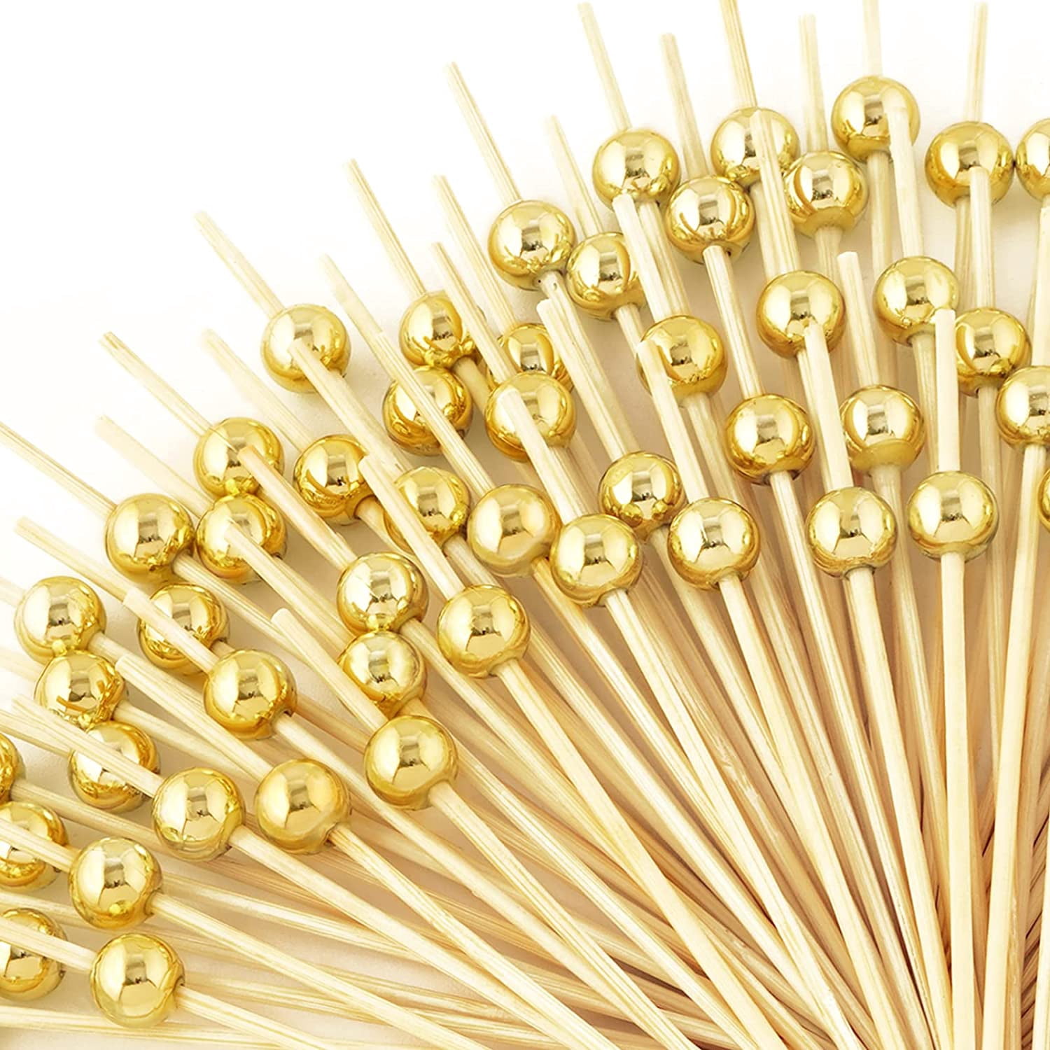 Cocktail Picks 100 PCS Toothpicks for Appetizers Bamboo Cocktail ...