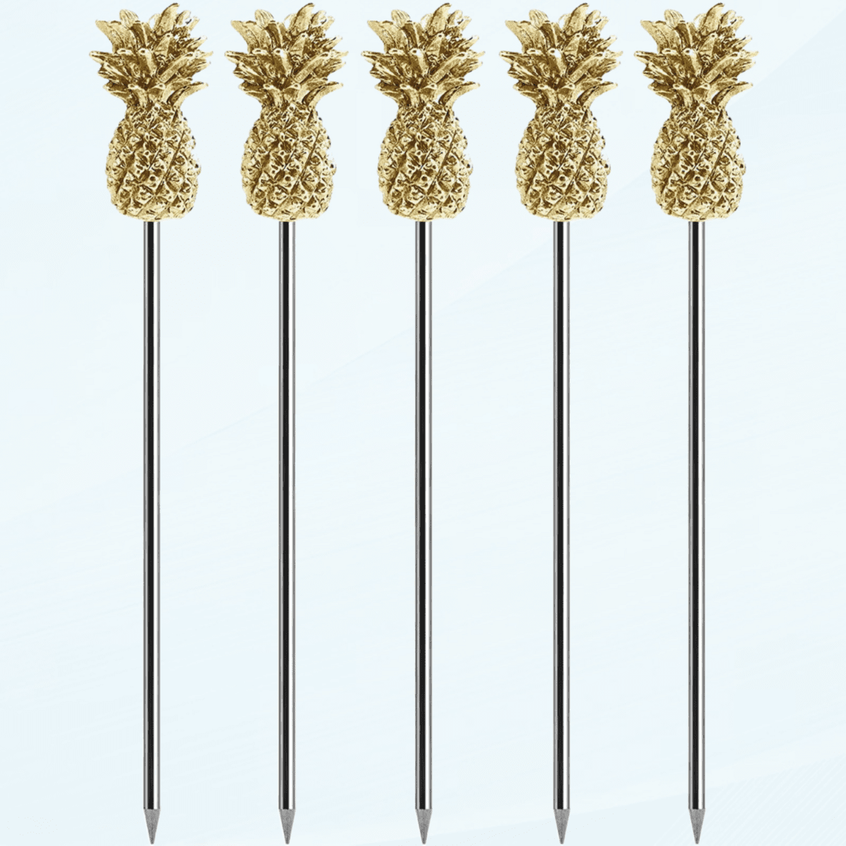 Cocktail Picks Martini Picks Stainless Steel Reusable with Pineapple ...
