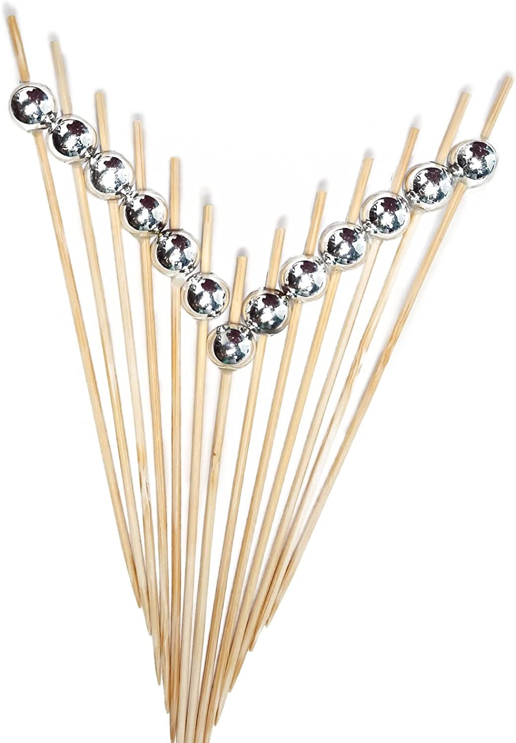 Cocktail Picks, Silver, 4.7 Inch, 100 Counts Fancy Toothpicks for ...