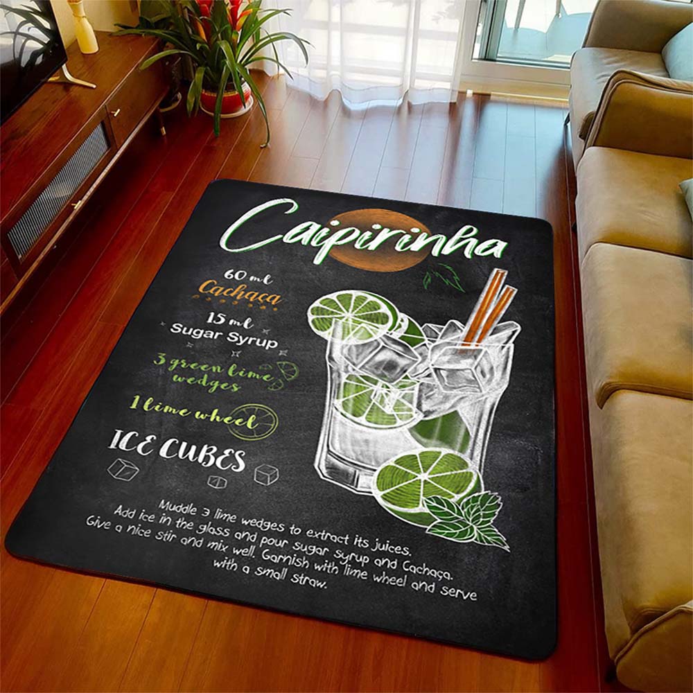 Cocktail Recipe Art Mat Carpet Fashion Gift for Boy Friend Dad Husband ...