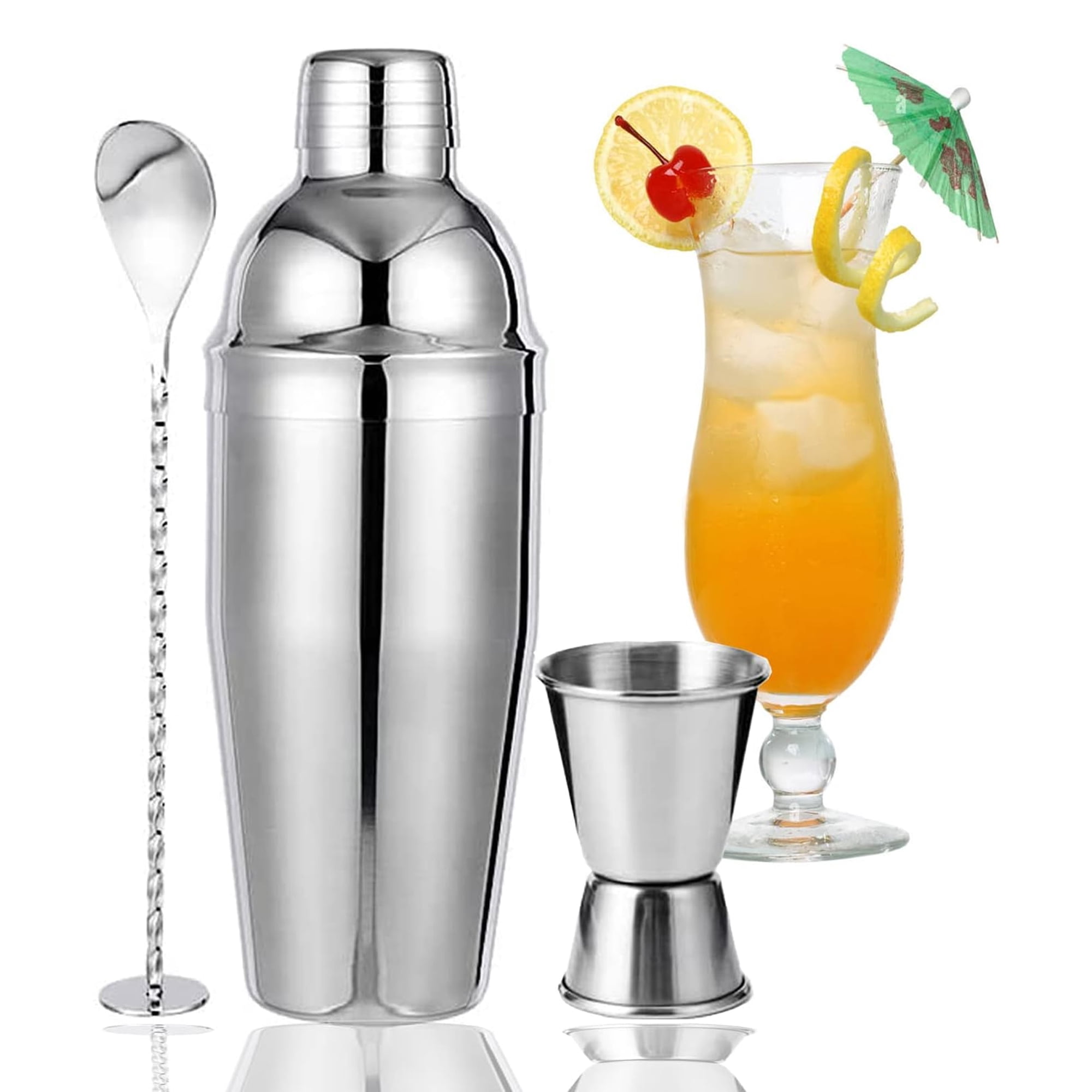 Cocktail Shaker Bar Set - Professional Margarita Mixer with Measuring ...