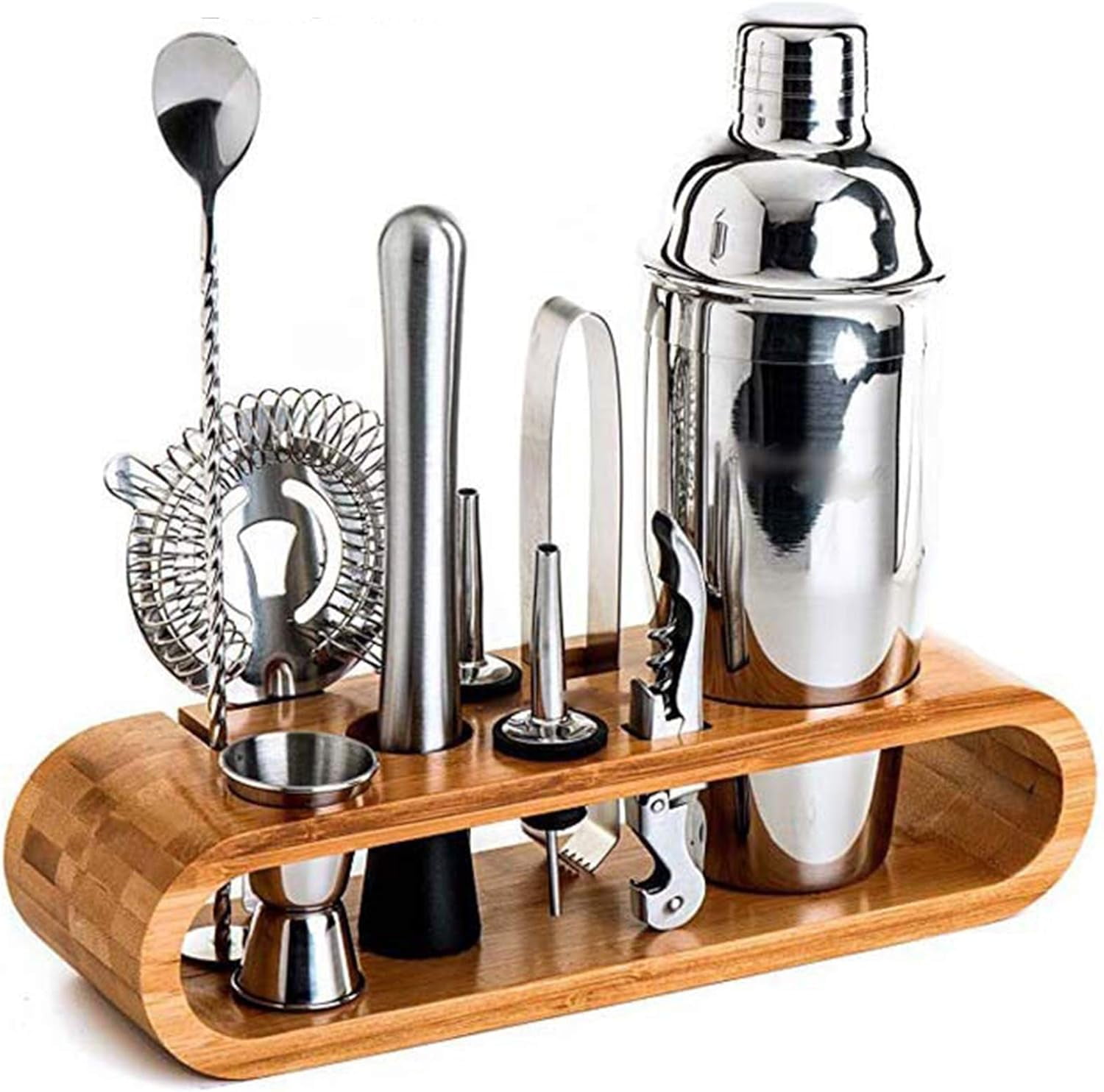 Cocktail Shaker, Bartender Kit - Cocktail Shaker Set 10 Bar Tool Set ...
