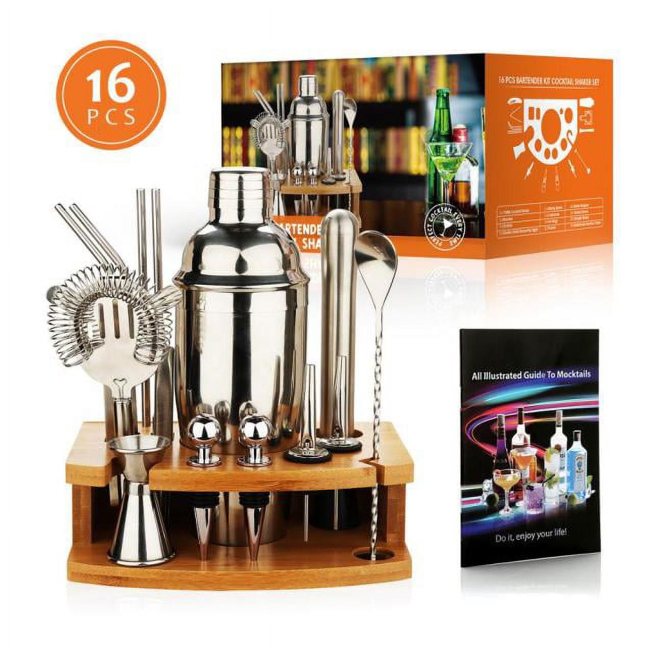 Cocktail Shaker Making Set, Stainless Steel Bar Tools For Bartender ...