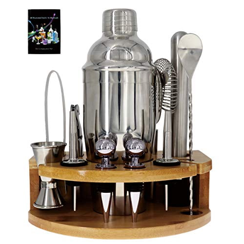Cocktail Shaker Mixology Bartender Kit, 25oz Stainless Steel Bar Set ...