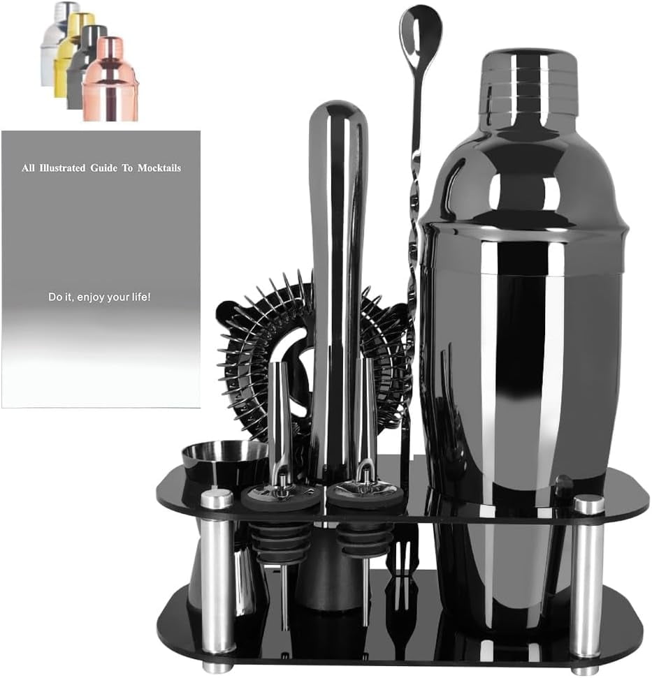Cocktail Shaker Set, Bartender Kit, Cocktail Shaker with Stand, Drink ...