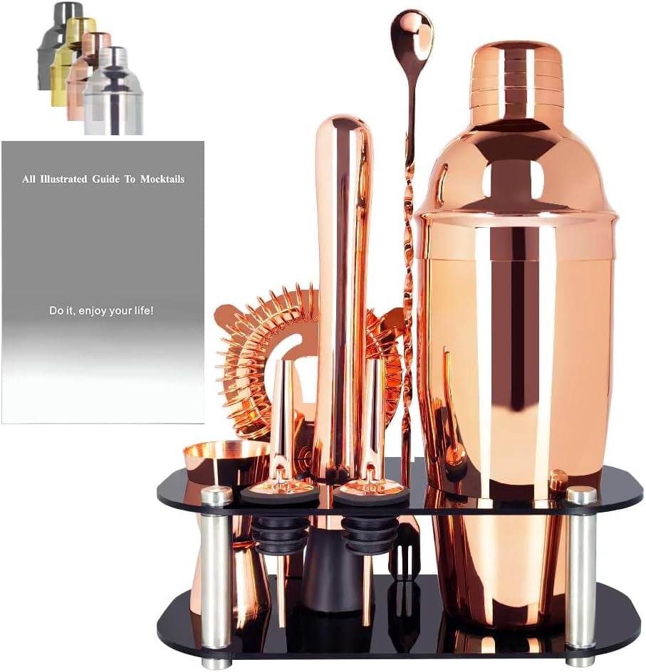 Cocktail Shaker Set, Bartender Kit, Cocktail Shaker with Stand, Drink ...