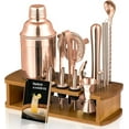 Cocktail Shaker Set Bartender Kit with Stand | Bar Set Drink Mixer Set ...