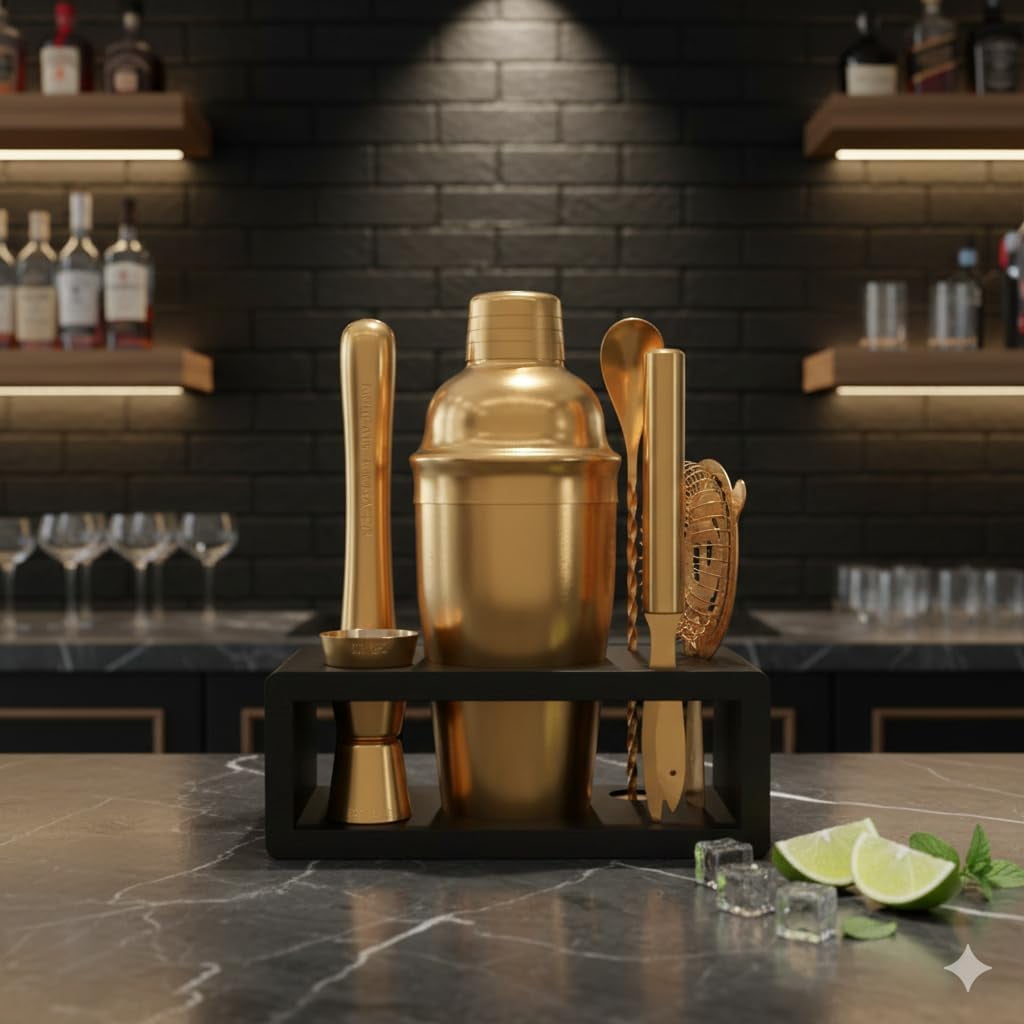 Cocktail Shaker Set: Bartender Kit for Home Bar Mixology Cocktail Bar ...