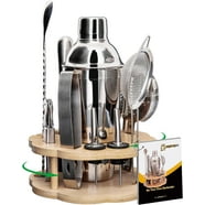 Thyme & Table Stainless Steel Mixology Bar Kit, Black, 5 Piece Set ...