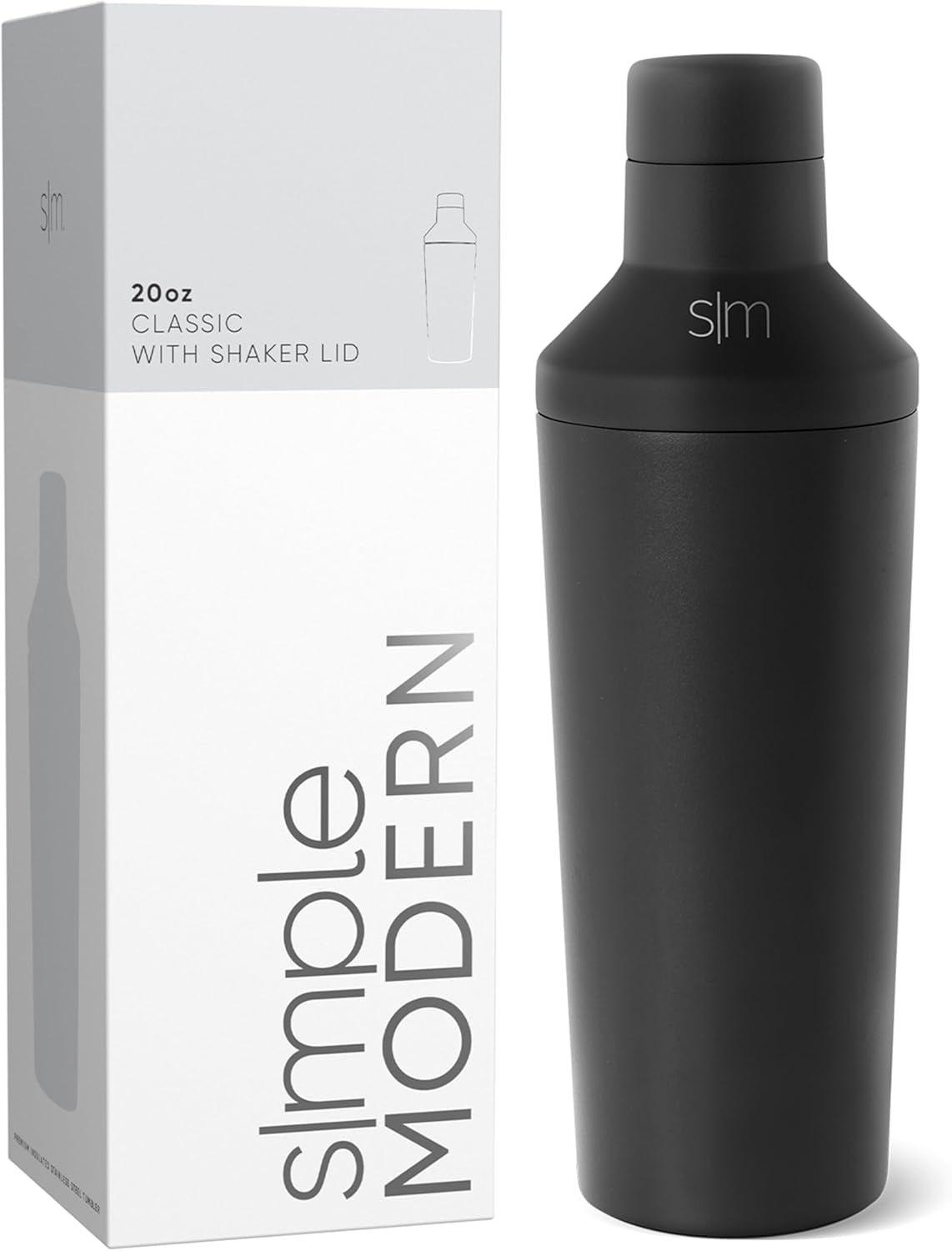 Cocktail Shaker Set with Jigger Lid | Stainless Steel Boston Shaker ...