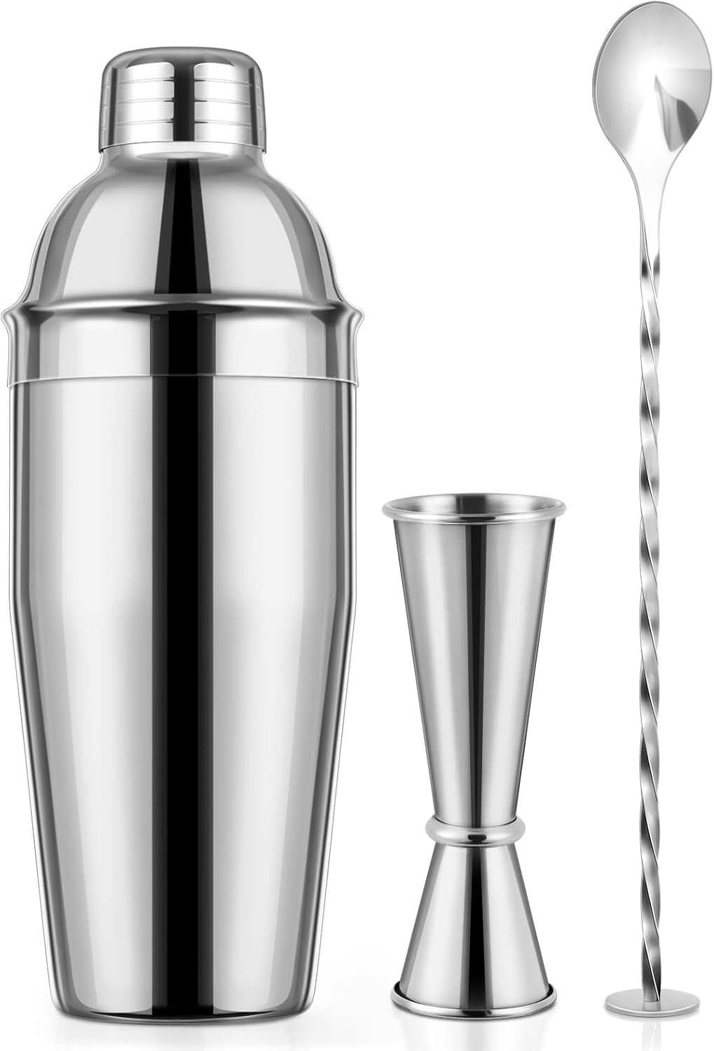 Cocktail Shaker Set, Stainless Steel Bar Tool Set with 24 Ounce Margarita Shaker, Easy-to ...