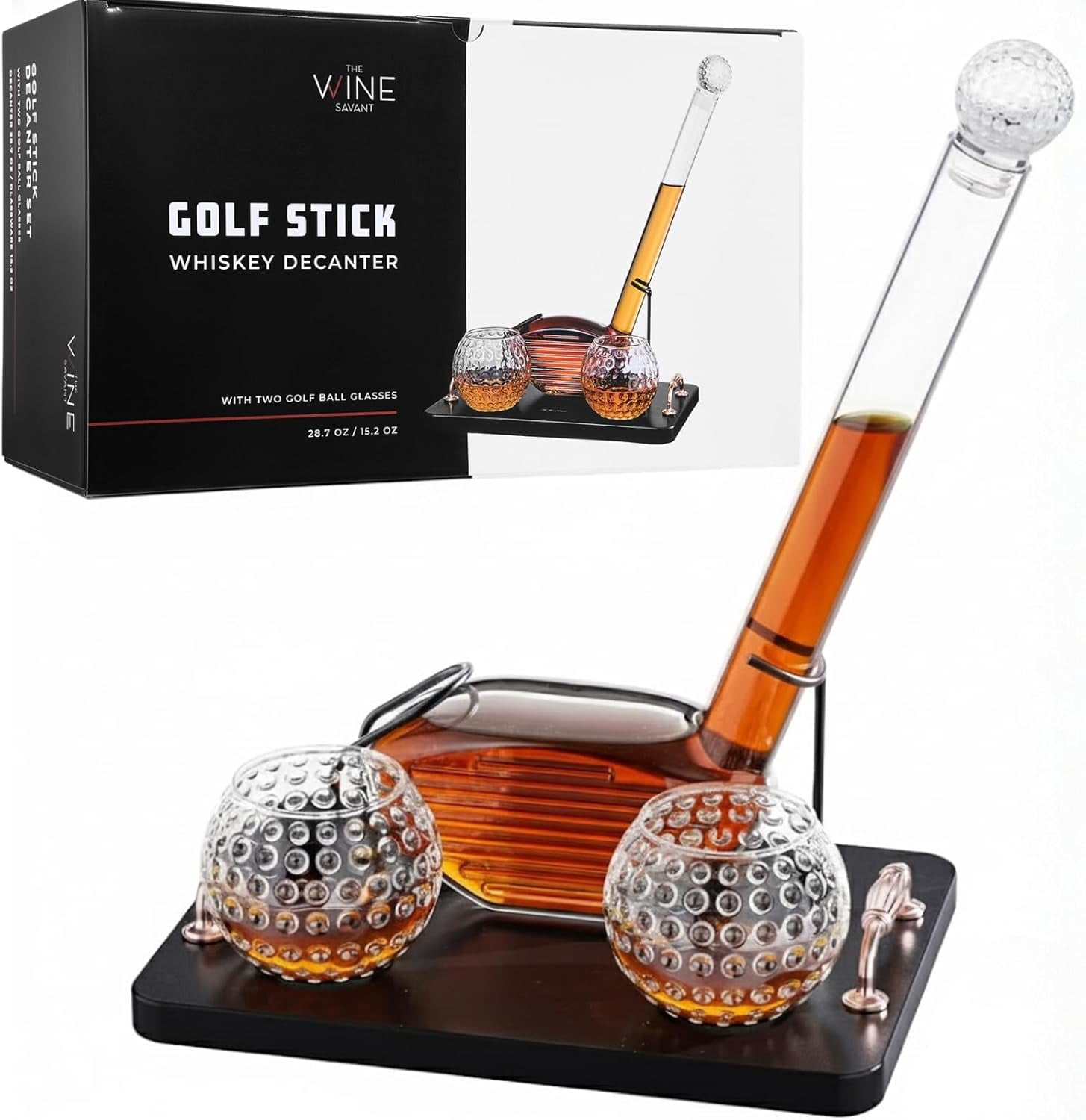 Cocktail Shaker Set with Dark Bamboo Stand - Professional 10-Piece ...