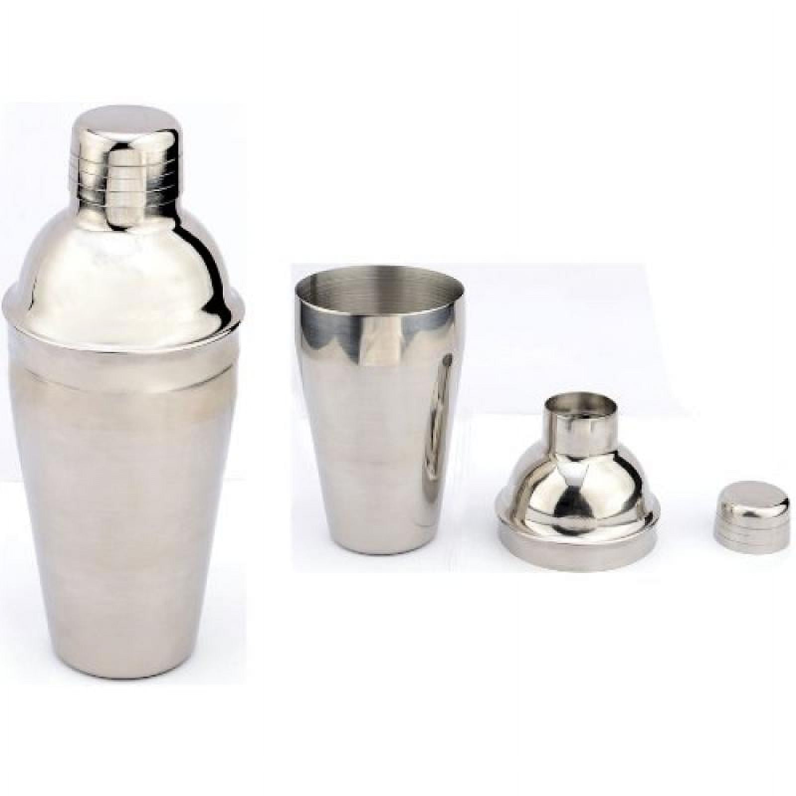 Cocktail Shaker - All Stainless Steel - Tumbler, Strainer and Cap ...