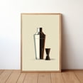 Cocktail Shaker Wall Art Minimalist Modern Bar Vector Mixology Decor ...