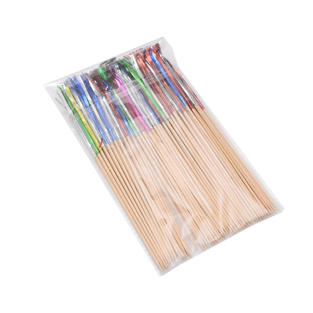 Cocktail Sign Wooden Food Sticks Foil Frill Firework Cupcake Picks 100 ...