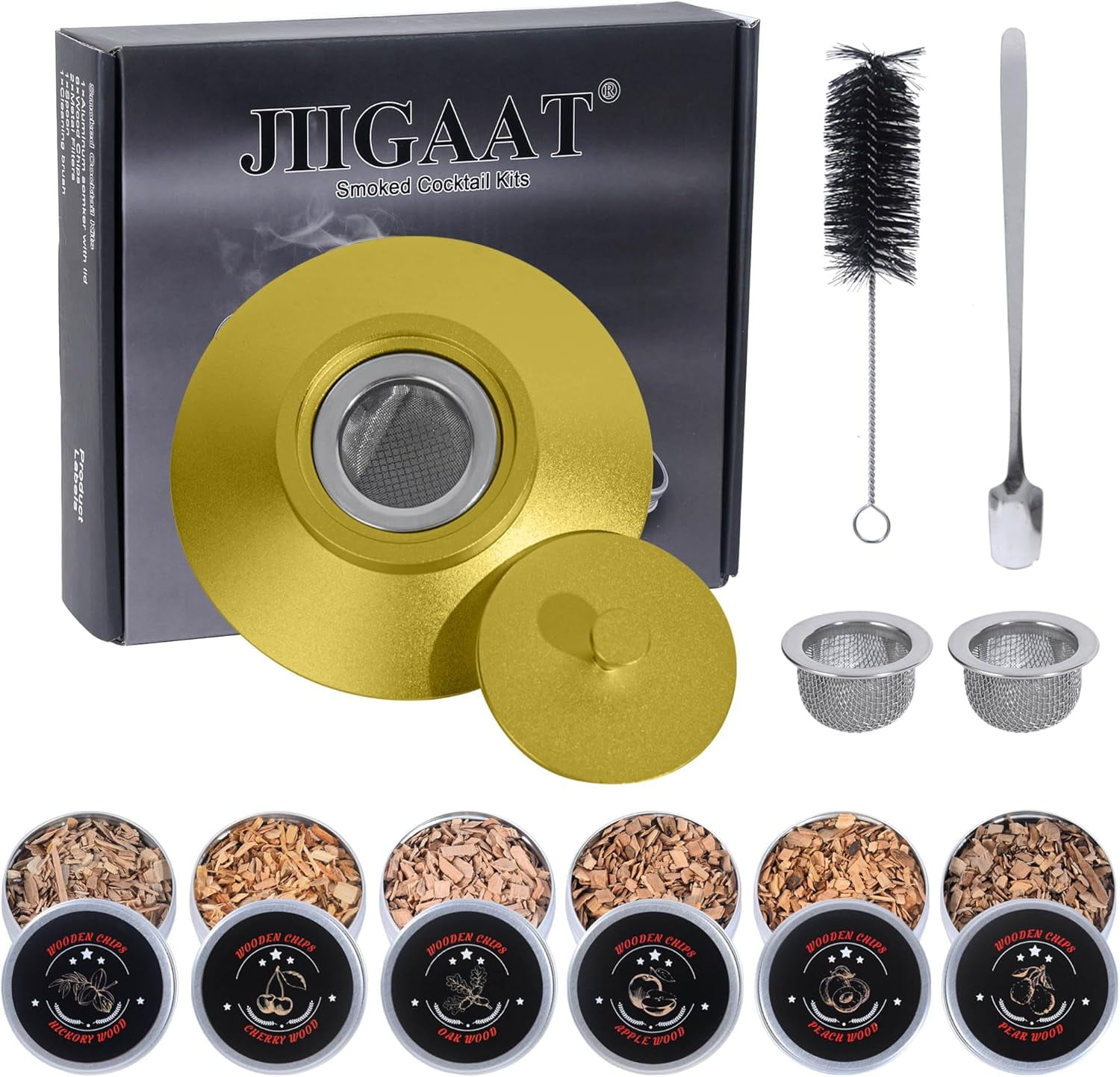 Cocktail Smoker Kit - 6 Flavors Wood Chips Bourbon Smoker Kit Whiskey ...