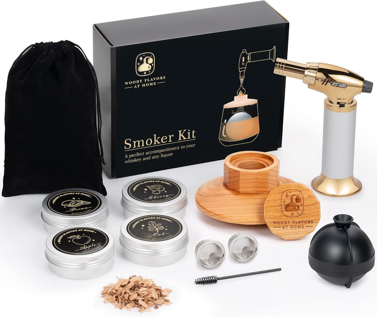 Cocktail Smoker Kit – Drink Smoker Bartender Kit with Torch, Sphere Ice ...