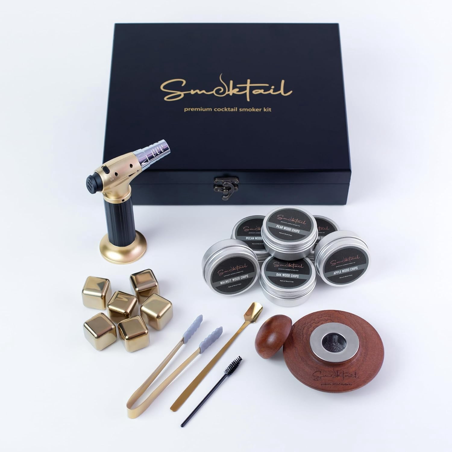 Cocktail Smoker Kit by Smoktail – Gold Luxury Edition for Infusing ...