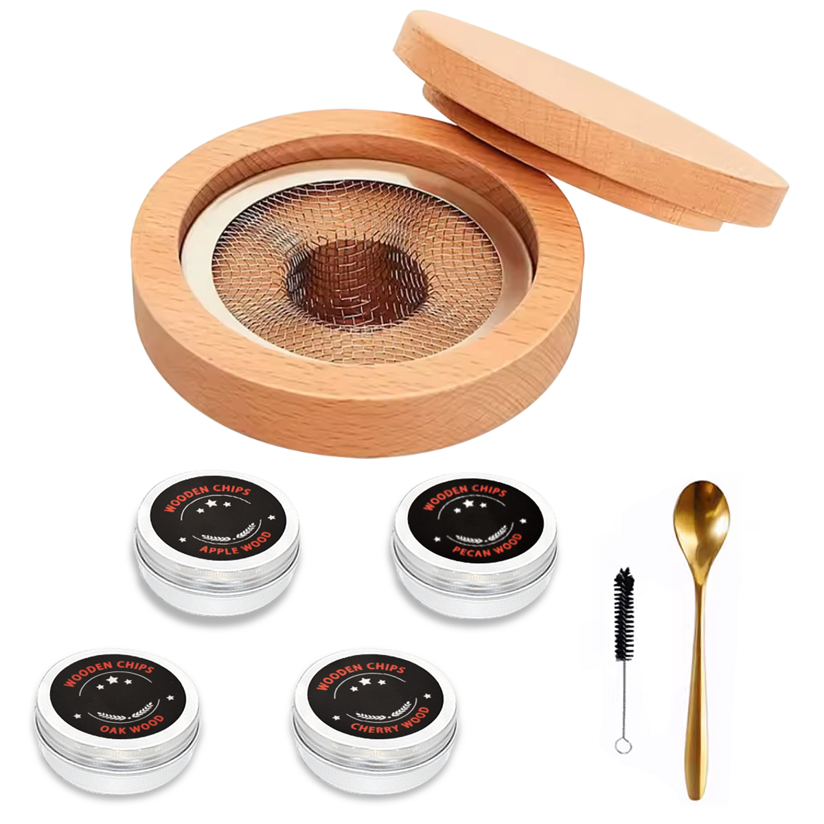 Cocktail Smoker Set with 4 Flavors of Wood Chips - High Quality Wood ...