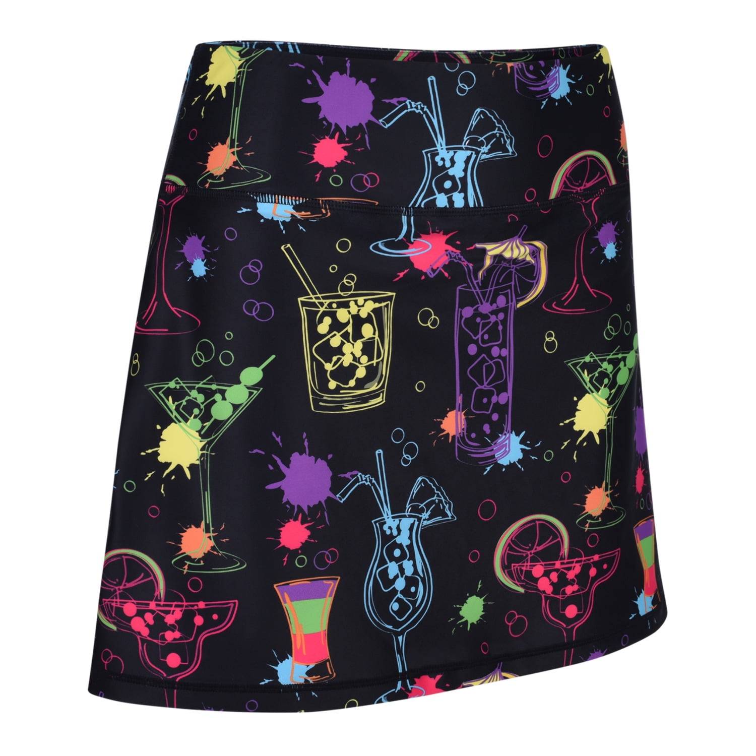 Cocktail Splash Ladies Active SKORT by ReadyGOLF - Walmart.com
