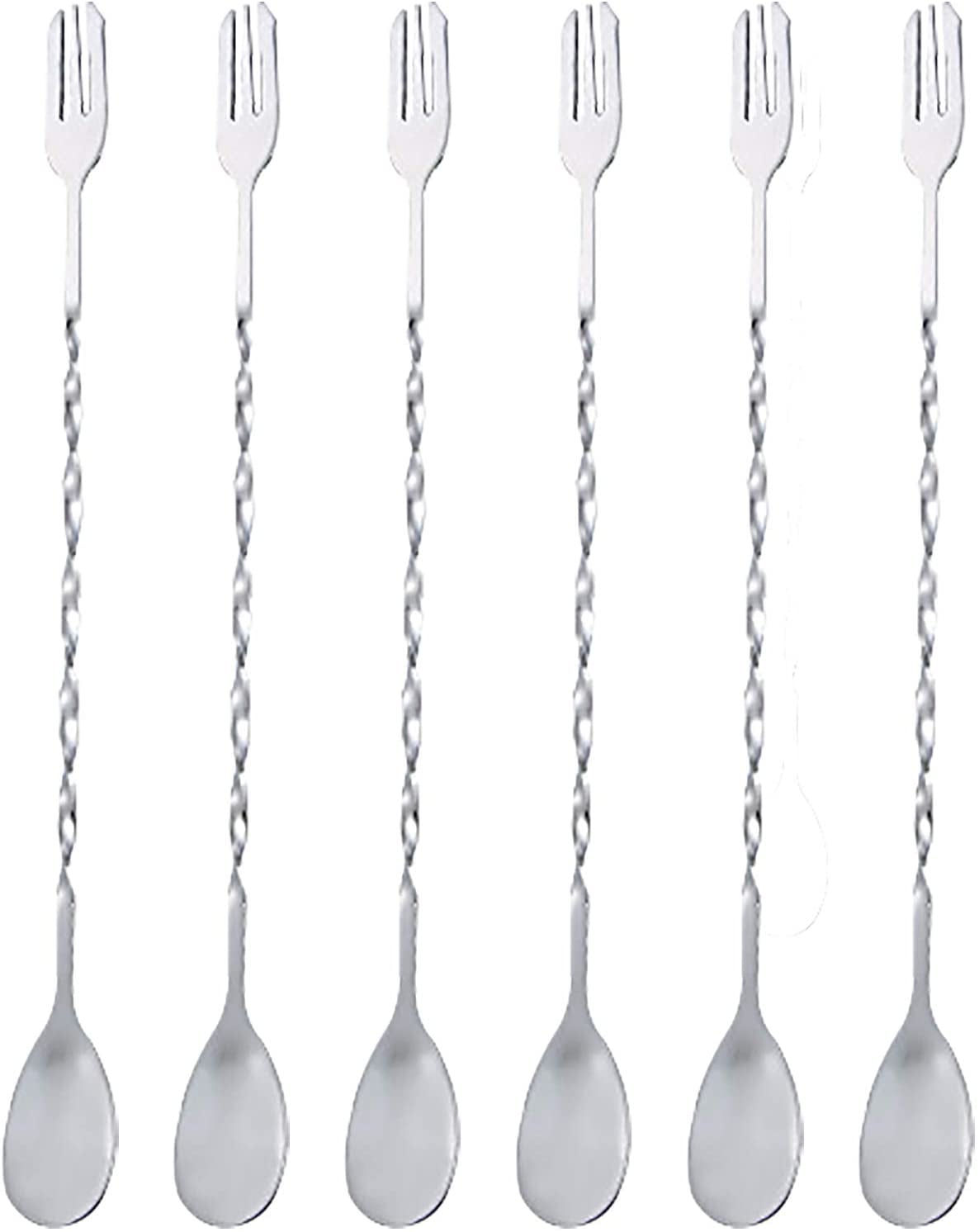 Walmart Stainless Steel 10 Inches Cocktail Stirring Spoon with Fork ...