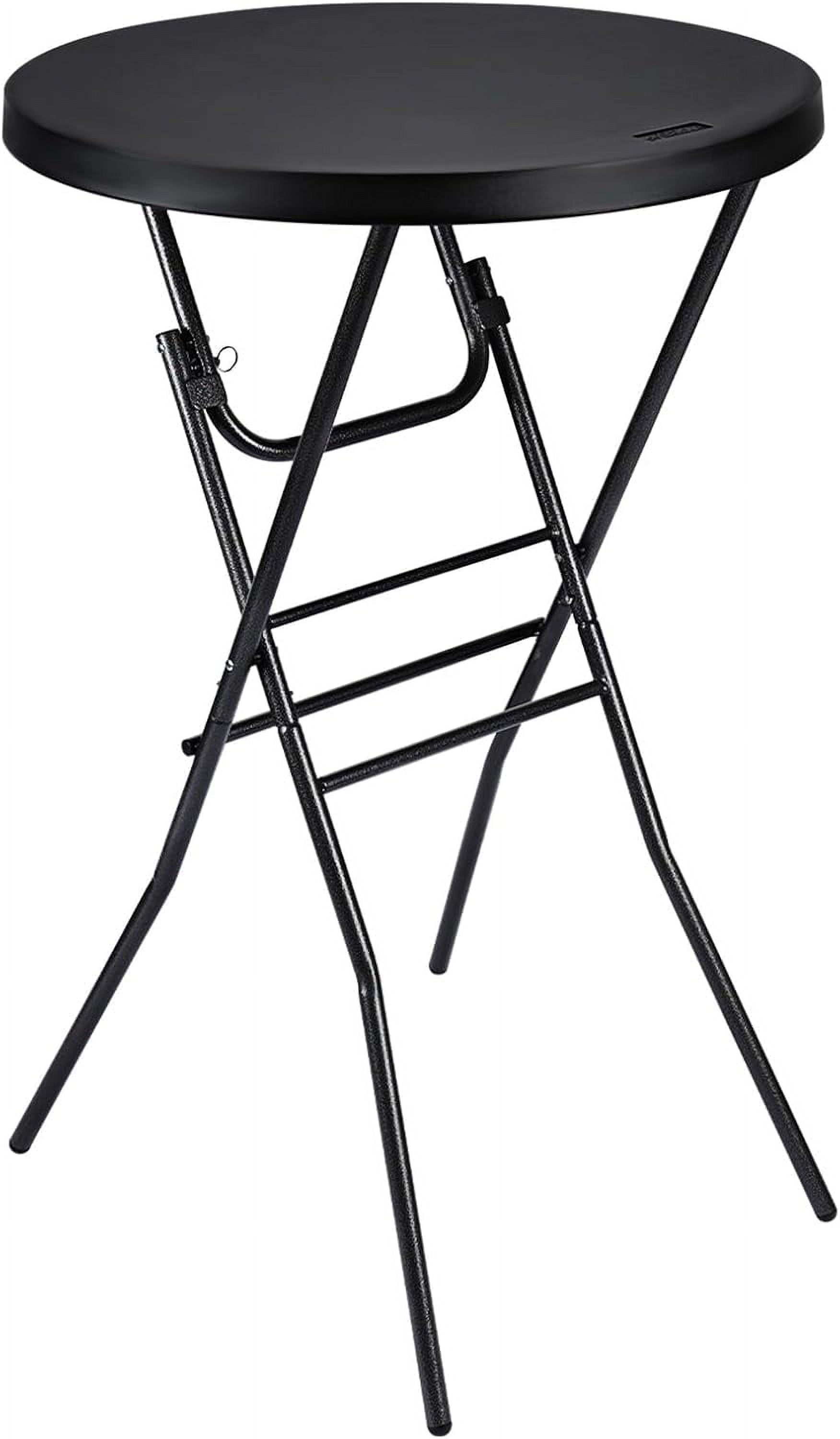 Cocktail Table 28in High Top Round Folding Indoor Outdoor, Plastic Bar ...
