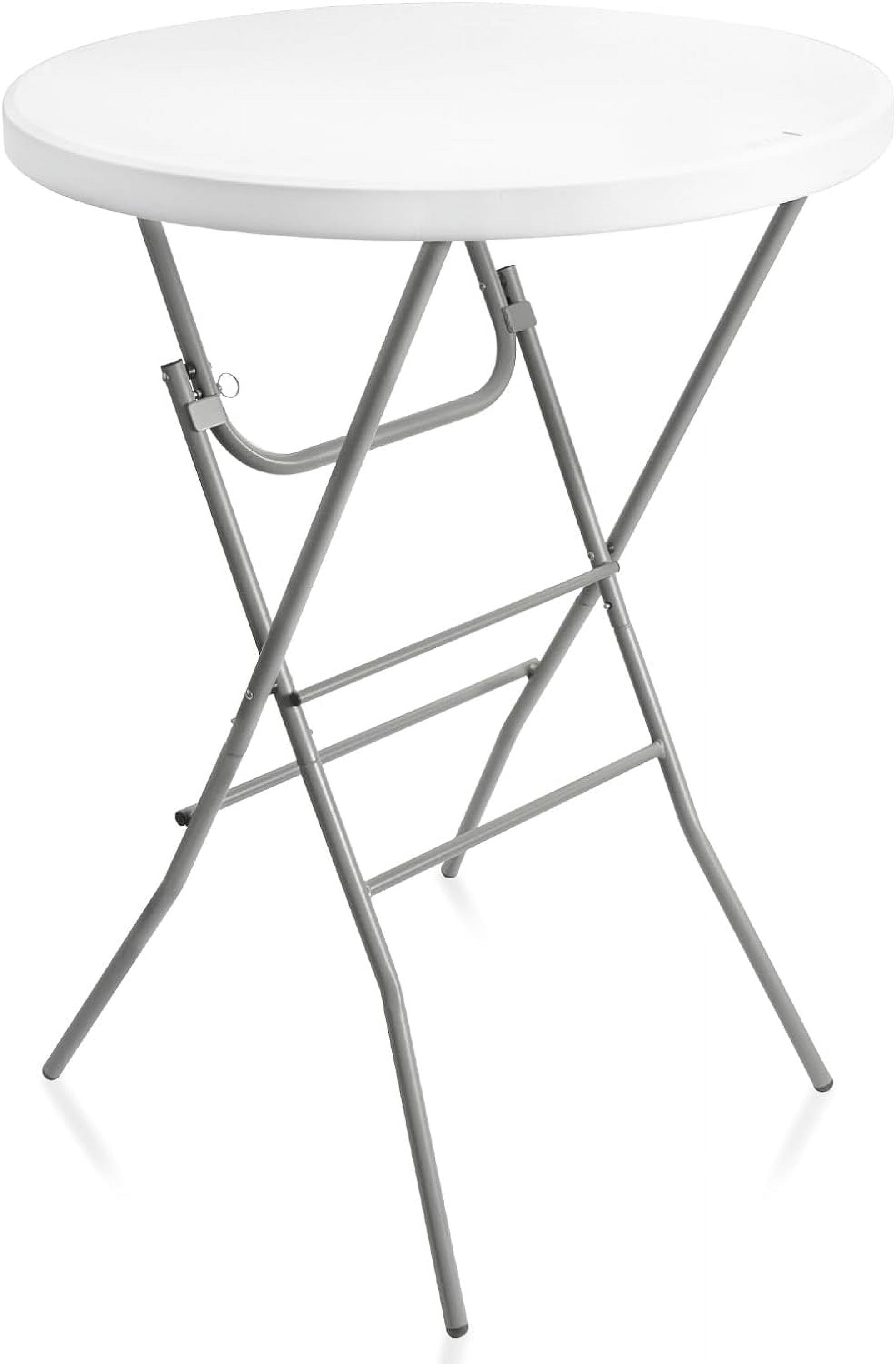 Cocktail Table 28in High Top Round Folding Indoor Outdoor, Plastic Bar ...