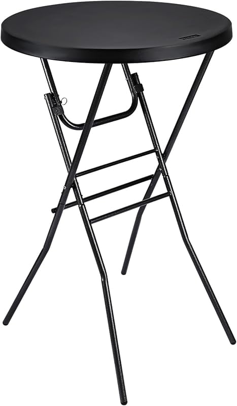 MY Cocktail Table 28in High Top Round Folding Indoor Outdoor, Plastic ...