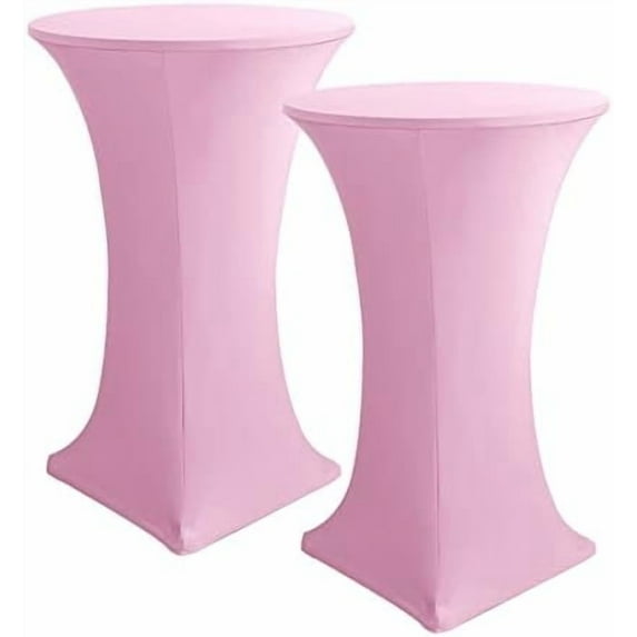 Cocktail Table Covers, 2 Pack - Fitted Stretch Spandex Square Corners ...