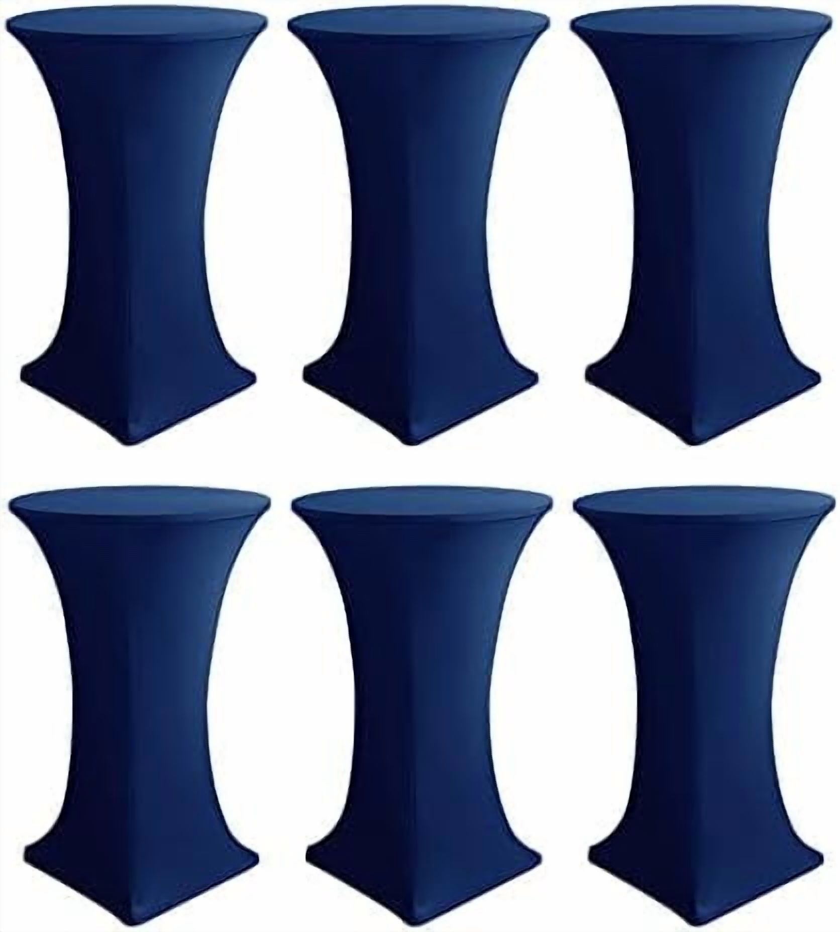 Cocktail Table Covers, 6 Pack - Fitted Stretch Spandex Square Corners ...