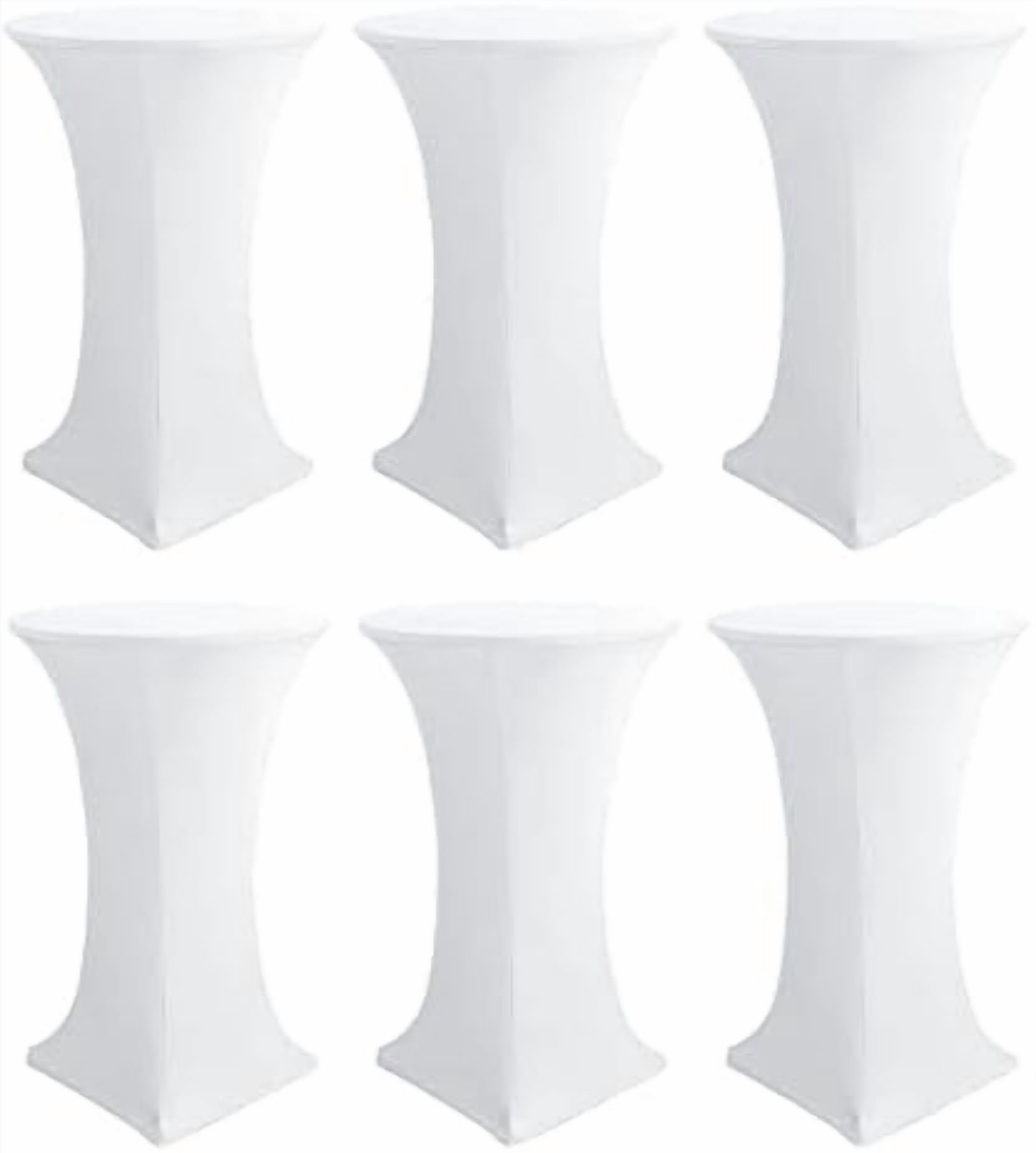Cocktail Table Covers, 6 Pack - Fitted Stretch Spandex Square Corners ...