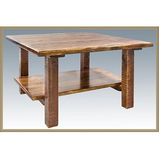 Cocktail Table with Shelf-Homestead Collection-Stained and Lacquered ...