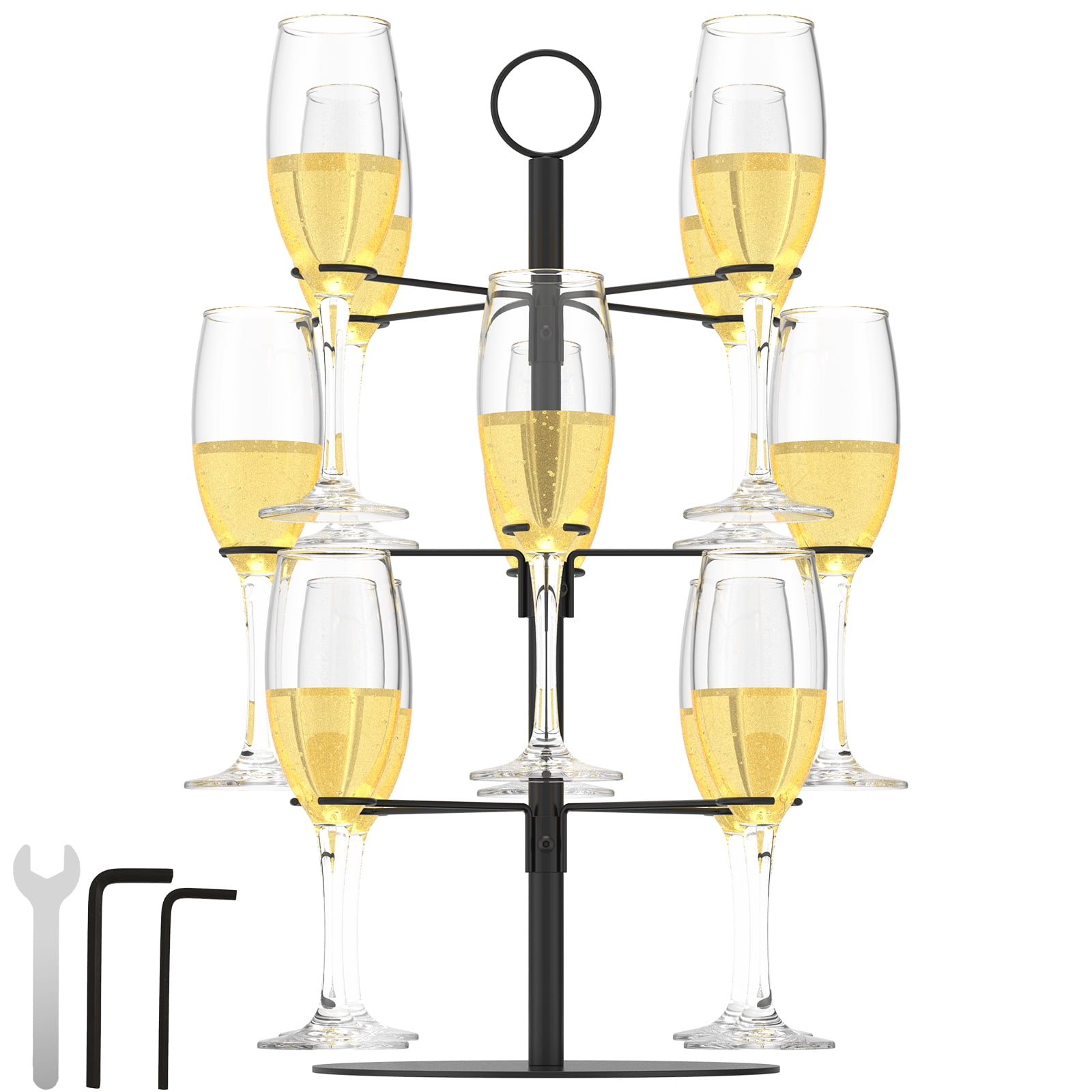 Cocktail Tree Stand 3 Tiers Champagne Display Stand 12 Holders Wine ...