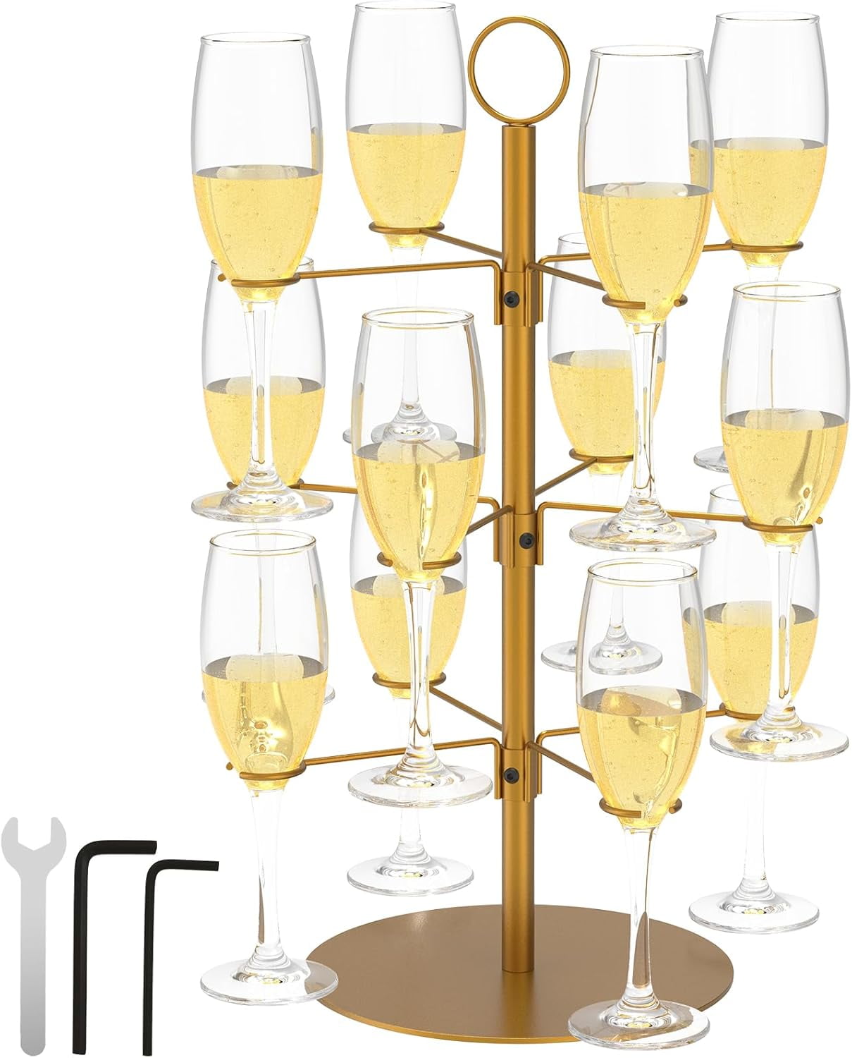 Cocktail Tree Stand,Champagne Display Stand,3 Tiers 12 Holders Wine ...