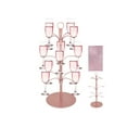 Cocktail Tree Stand For Drinks Champagne Tower Wine Glasses Holder, 3 Tier 12 Holders, Bar Home ...