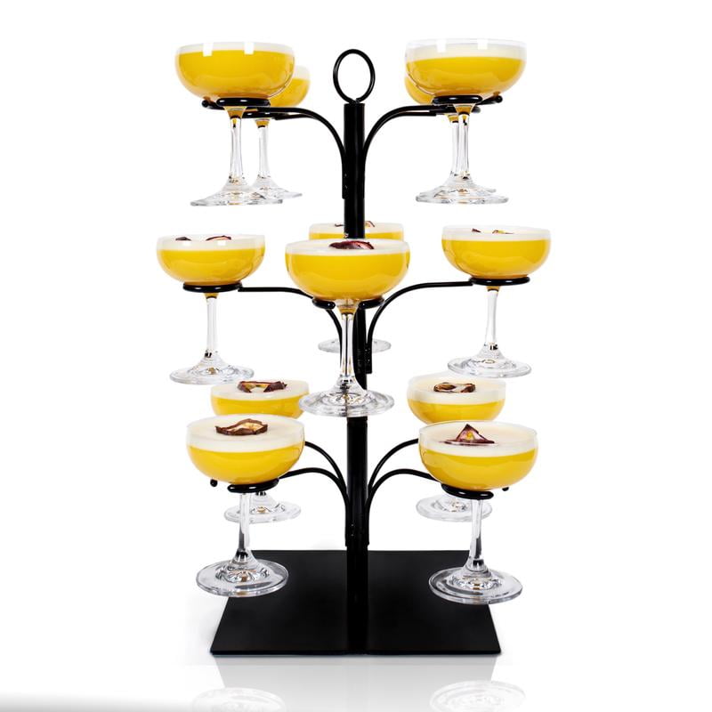 Cocktail Tree Stand - Holds 12 Glasses, Compatible with Champagne ...