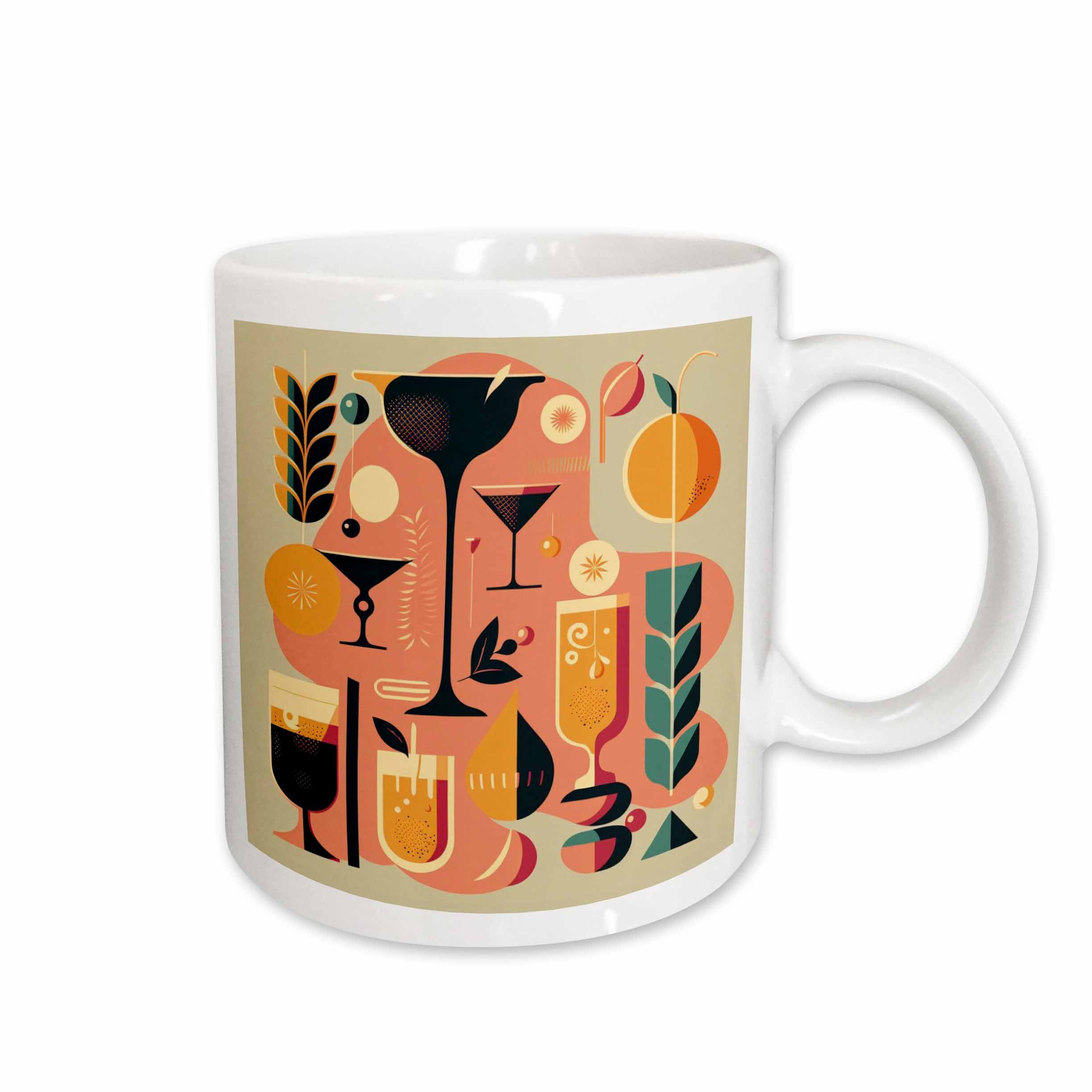 3drose, Cocktails Bask in the Elegance of Mid-century Design, 15oz Mug ...