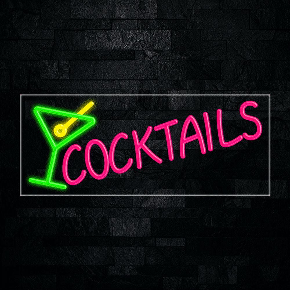 Cocktails-LED Neon Sign 30"L x 12"H #30040 - Walmart.com