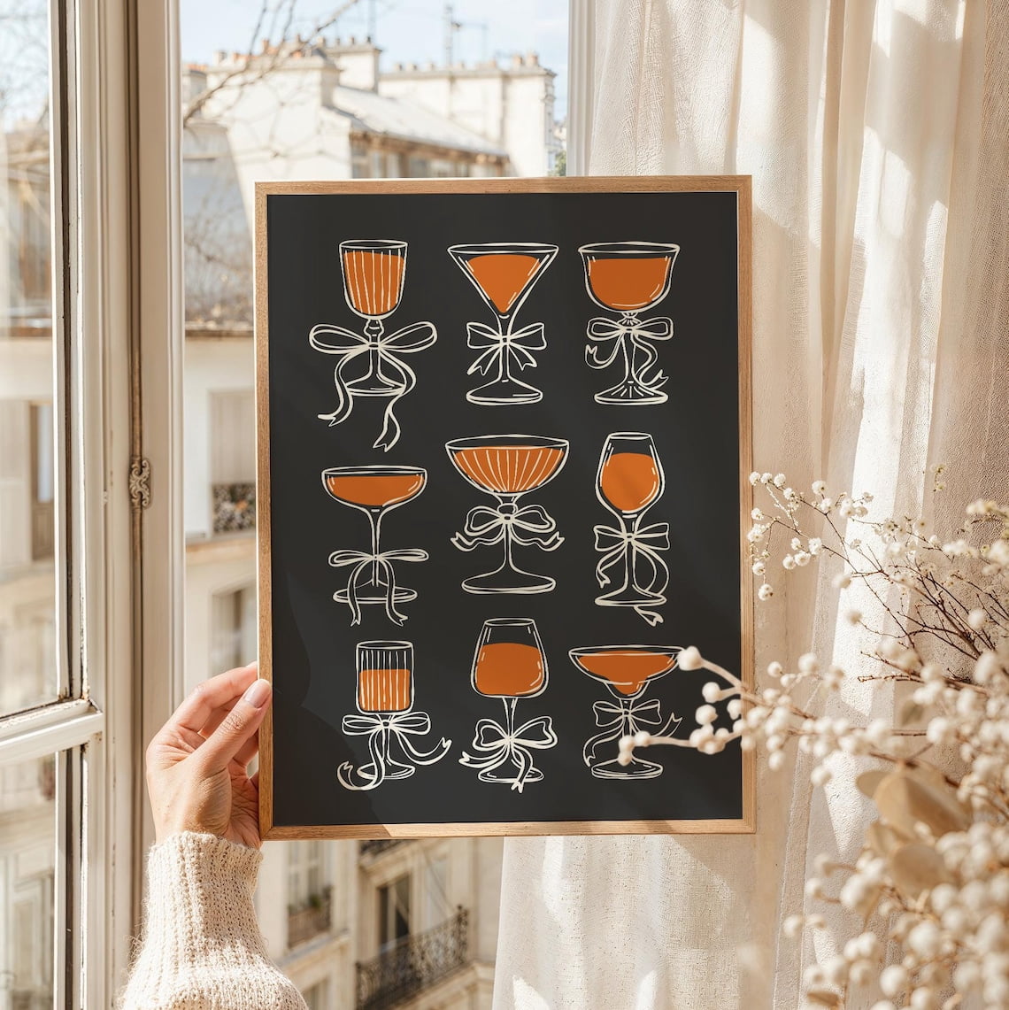 Cocktails Poster Party Wall Decor Bar Cart Art Whimsical Poster ...