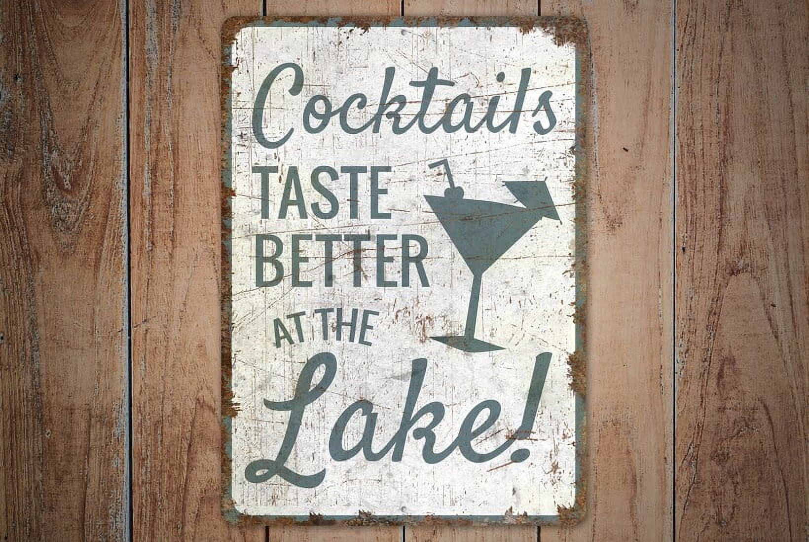 Cocktails Sign Lakeside Pub Sign Lakeside Pub Decor Lake House Sign ...