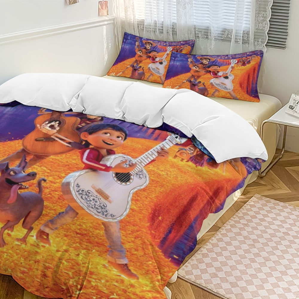 Coco 3-Piece Bedding Set Warm And Comfortable Soft Duvet Cover Bed Set with 1 Duvet Cover And 2 ...