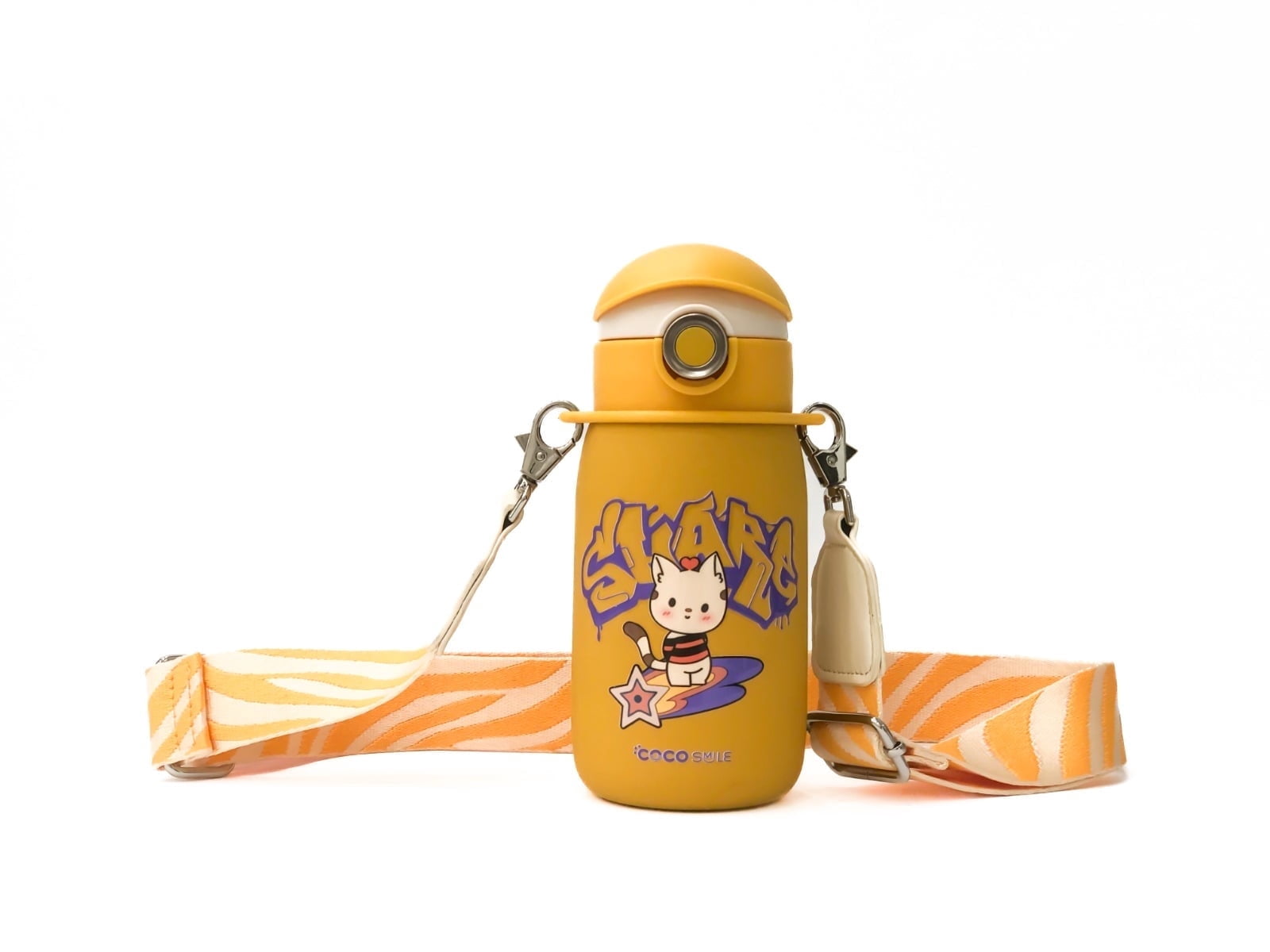 Coco Cap SHARE Straw Thermos Cup (Golden Brown) - Walmart.com