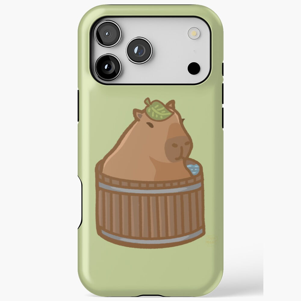 Coco Capybara Bath Cute Animal Art iPhone Case 17 through 11 Pro Max ...