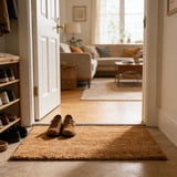 Coco Coir Doormat, Plain Tan Coconut Fiber Floor Mat, Non- Heavy Duty ...