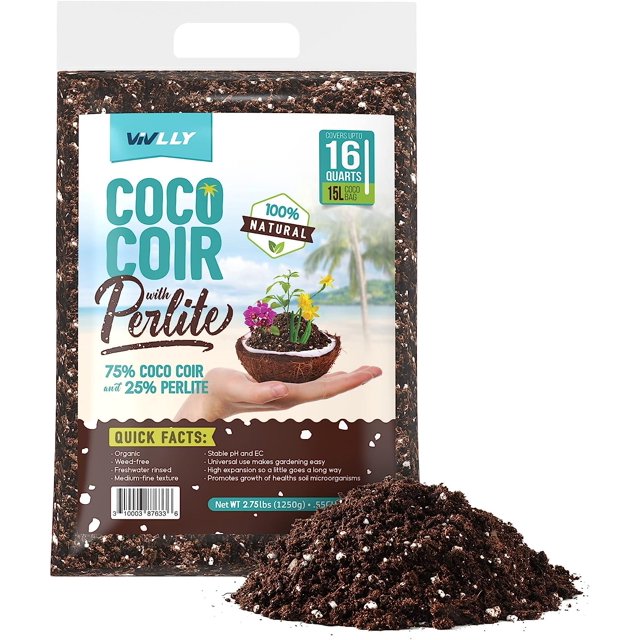 Coco Coir Perlite Mix Bag, 15 L Organic Coconut Coir with Perlite for ...