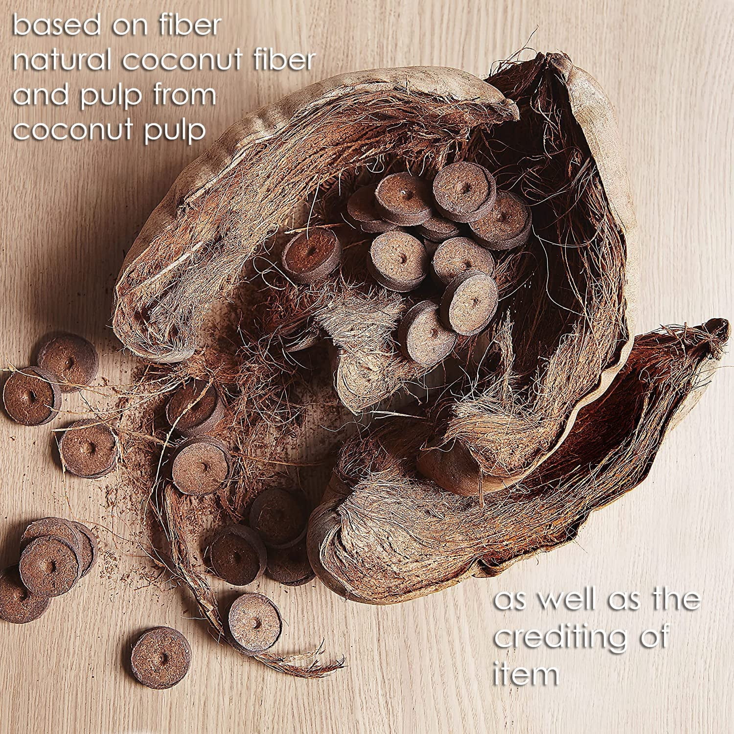 Coco Coir Seed AJH3 Starter Pellets: 125 Coconut Coir Plugs for Growing ...
